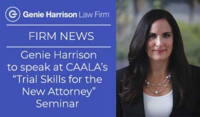 CAALA trial skills seminar for new attorneys featuring Genie Harrison.